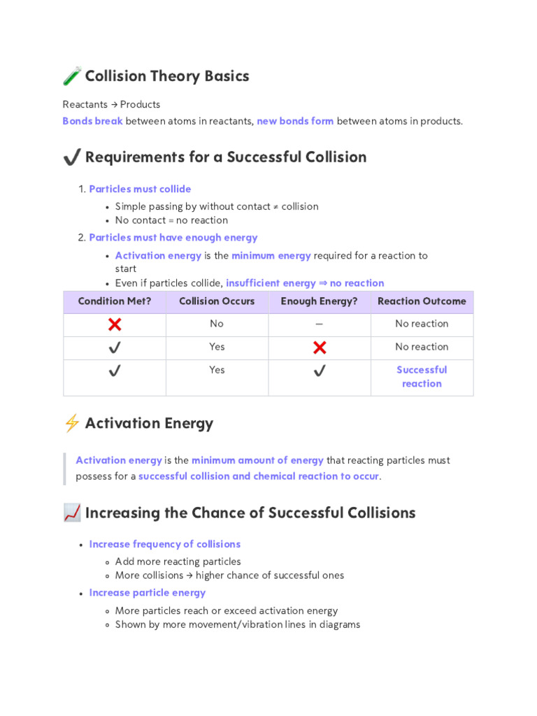 Collision Theory | PDF