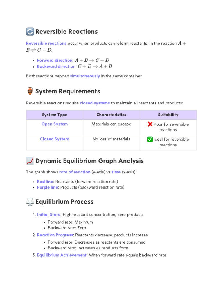 Dynamic Equilibrium | PDF