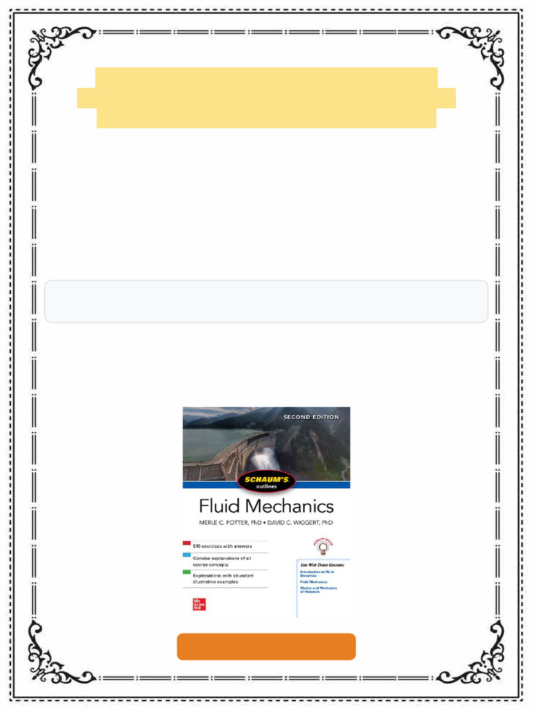 Schaum's Outline of Fluid Mechanics, Second Edition Merle Wiggert David ...