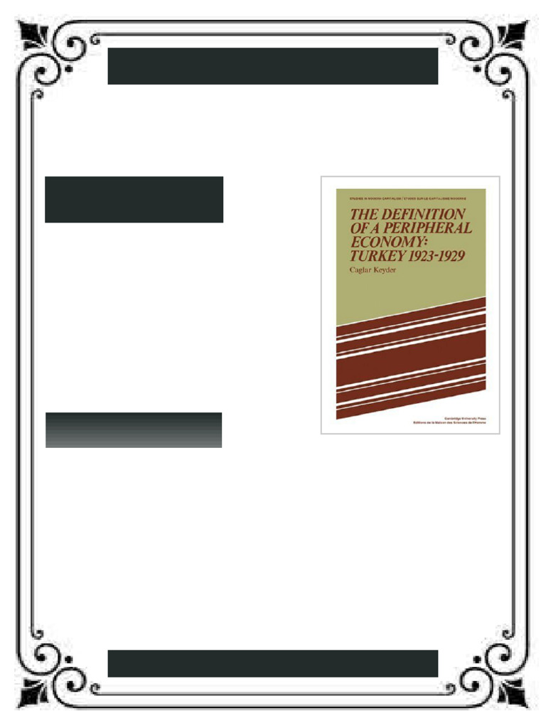 The Definition of a Peripheral Economy Turkey 1923 1929 1st Edition ...