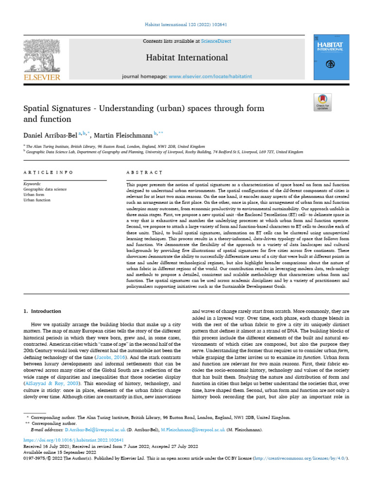 Spatial Signatures in Urban Analysis | PDF | Geography | City
