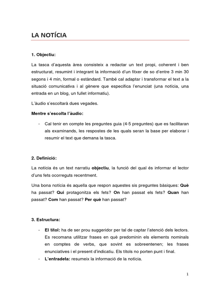 Àrea 2. Model de Notícia | PDF