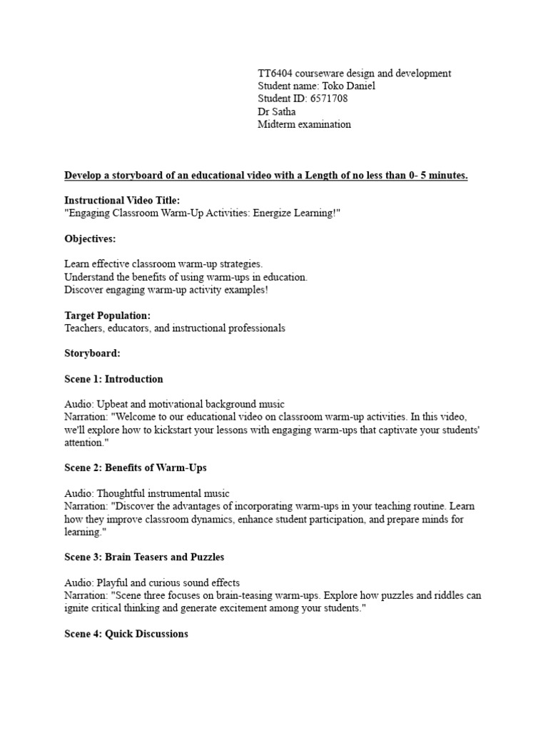 Courseware Design and Development Midterm Exam | PDF | Teachers ...