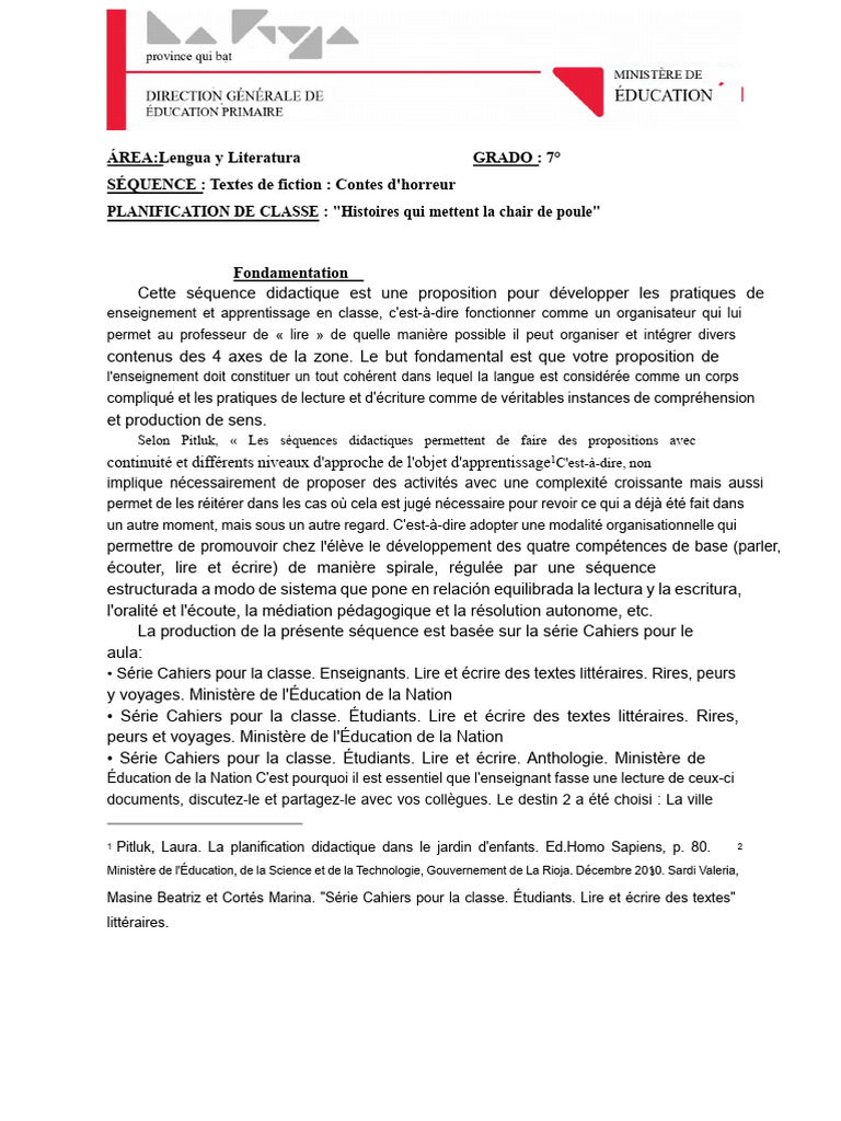 Contes d'horreur pour le 7e grade | PDF | Peur | Récit