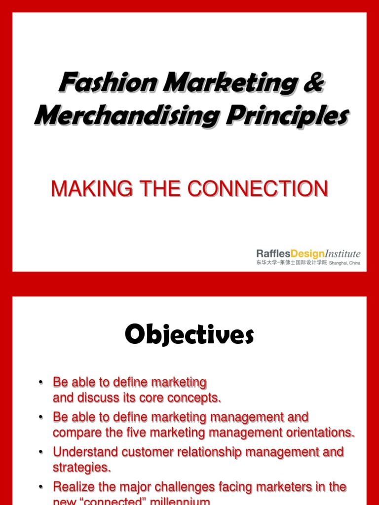 Fashion Marketing & Merchandising Principles: Making The Connection ...