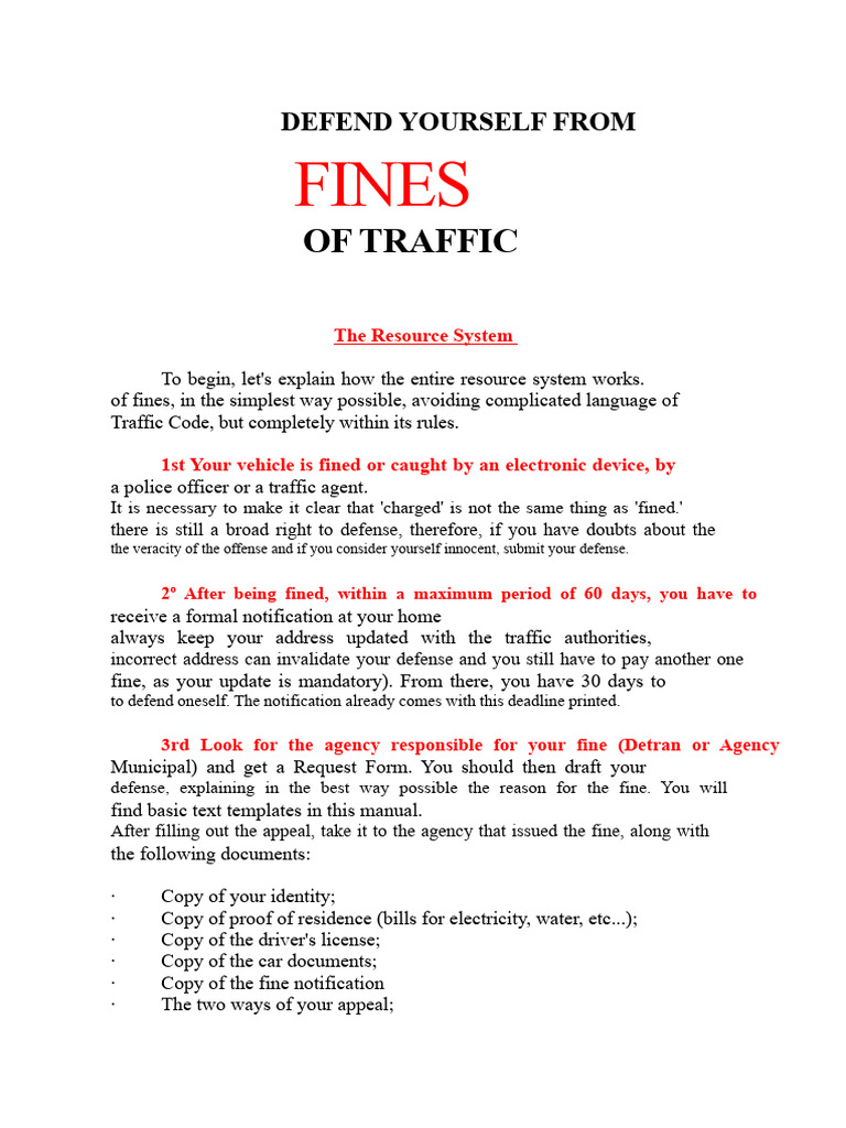 Manual of Fine Appeal - Defend Yourself ! PDF | PDF | Judgment (Law ...