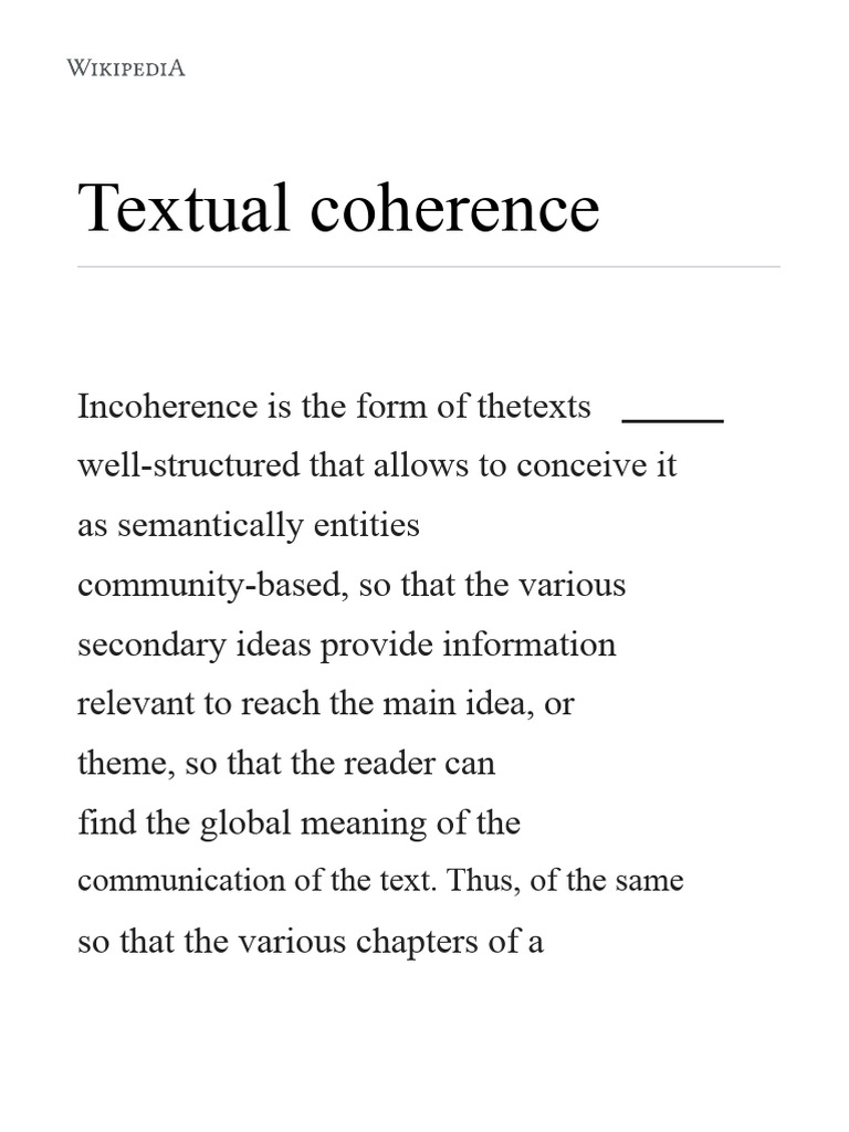 Understanding Textual Coherence | PDF | Semantics | Linguistics