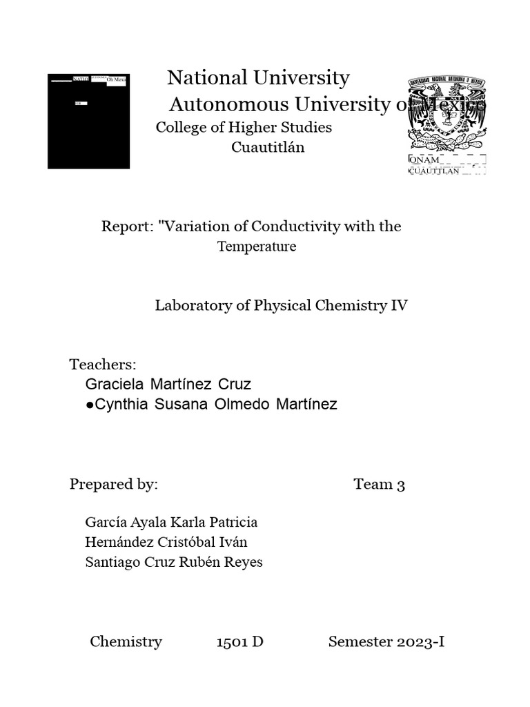 Conductivity Variation with Temperature | PDF | Chemistry ...