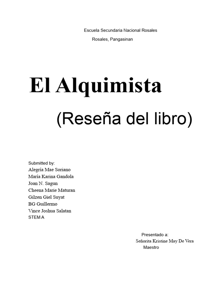 Reseña de "El Alquimista" de Coelho | PDF | Alquimia