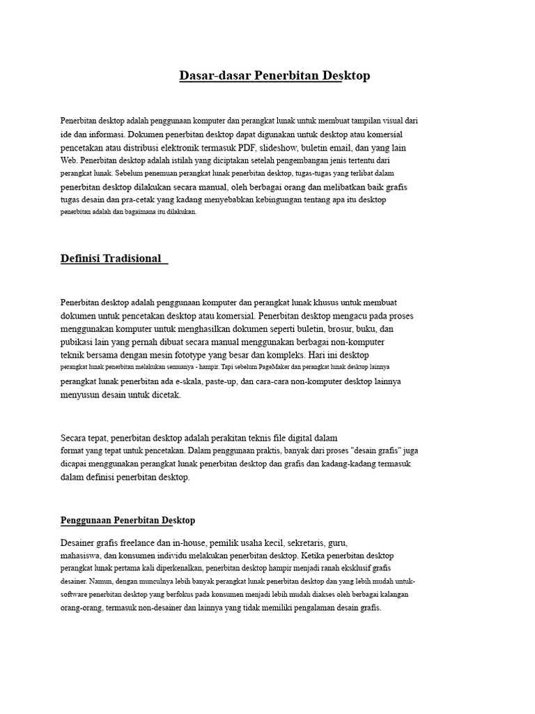 Panduan Penerbitan Desktop Modern | PDF