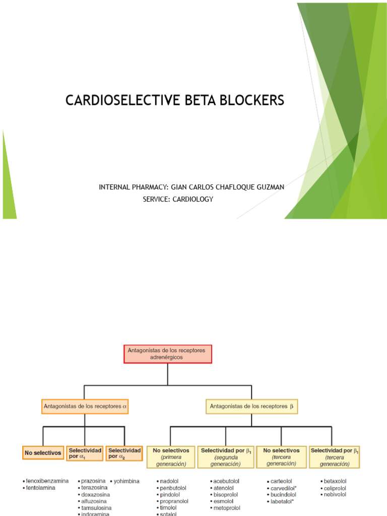 Cardioselective Beta-Blockers | PDF | Drugs | Pharmacology