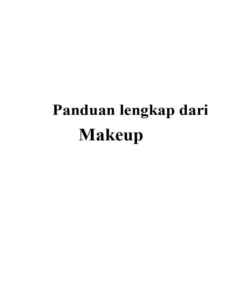 Panduan Sejarah dan Merek Makeup | PDF
