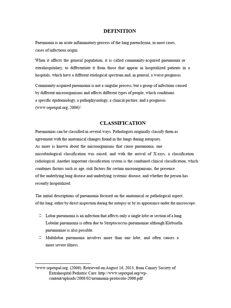 Understanding Pneumonia: Types and Classifications | PDF | Pneumonia ...