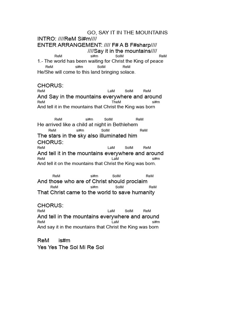 Go Tell It On The Mountains | PDF