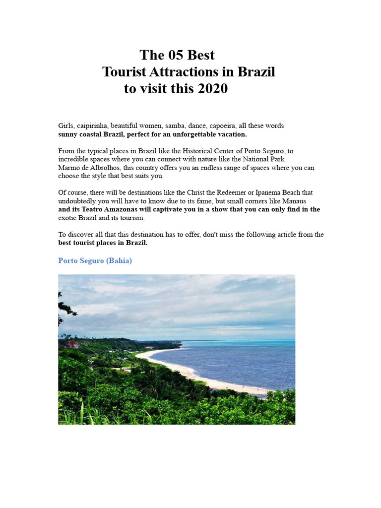 Top 5 Must-Visit Attractions in Brazil | PDF | Rio De Janeiro | Brazil
