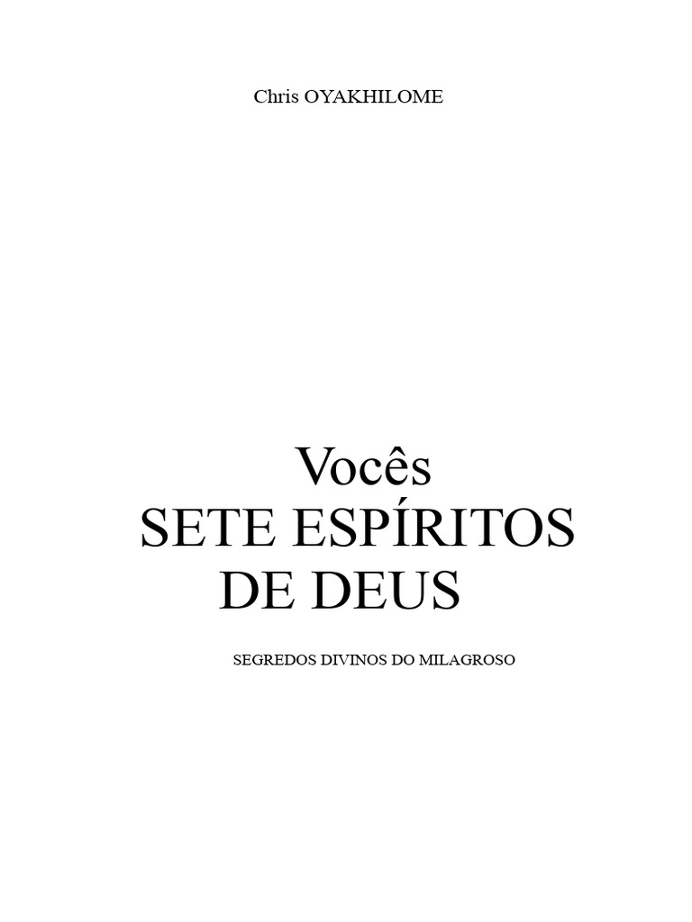 Os Sete Espíritos de Deus | PDF | Sabedoria | Deus