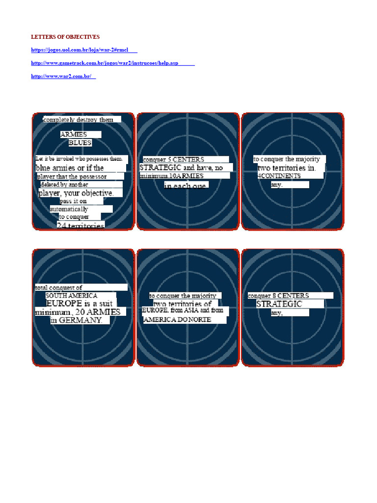 Letters of Objectives | PDF