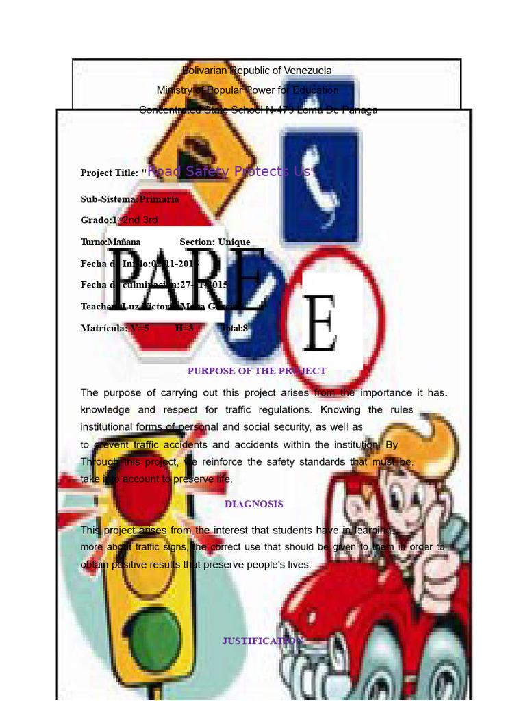 Primary Project Traffic Signs | PDF | Knowledge | Word