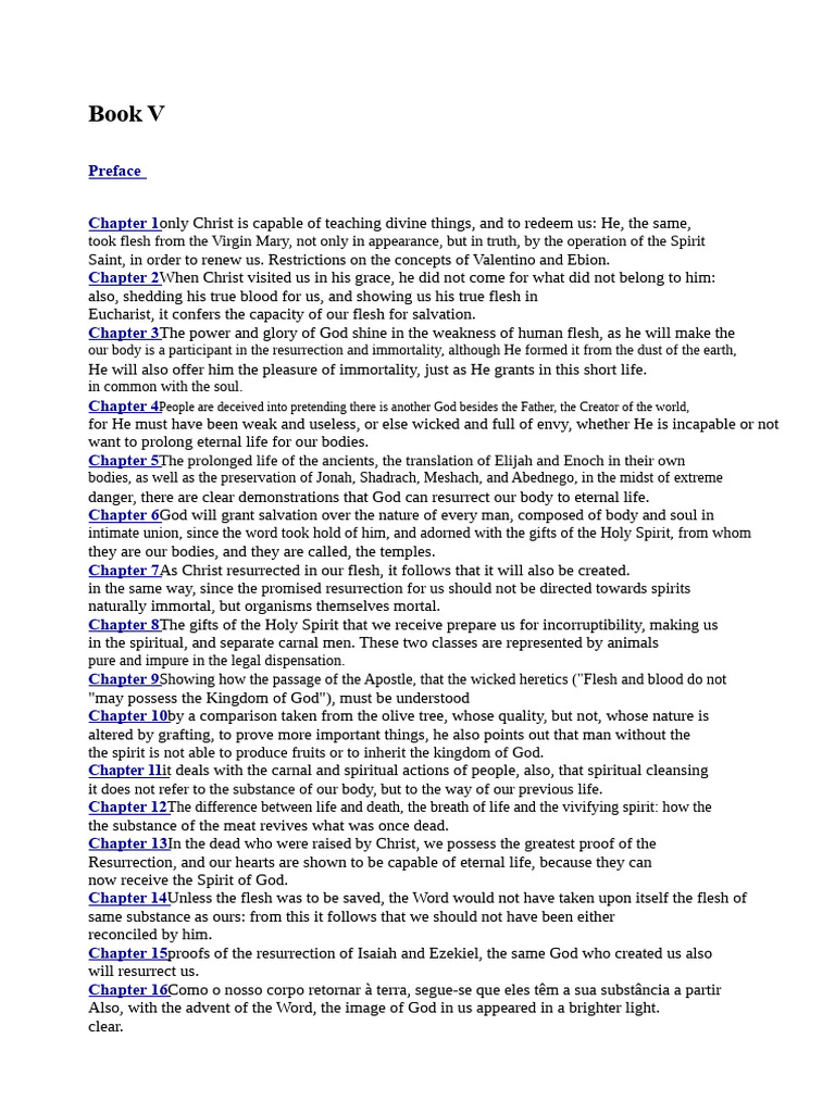 Irenaeus - Against Heresies - Book V | PDF | Jesus | Antichrist