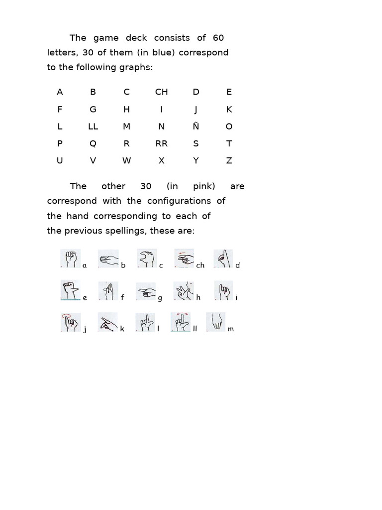 Games To Teach The Sign Language Alphabet For The Deaf | PDF | Alphabet ...