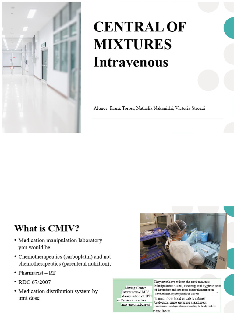 Intravenous Mixing Center | PDF