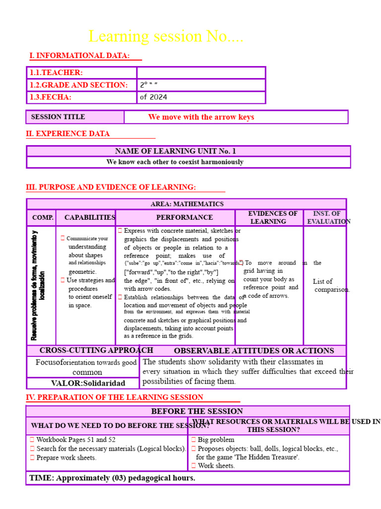 SESSION WE MOVE WITH THE ARROW CODE MASTER JANET 2024 2nd | PDF ...