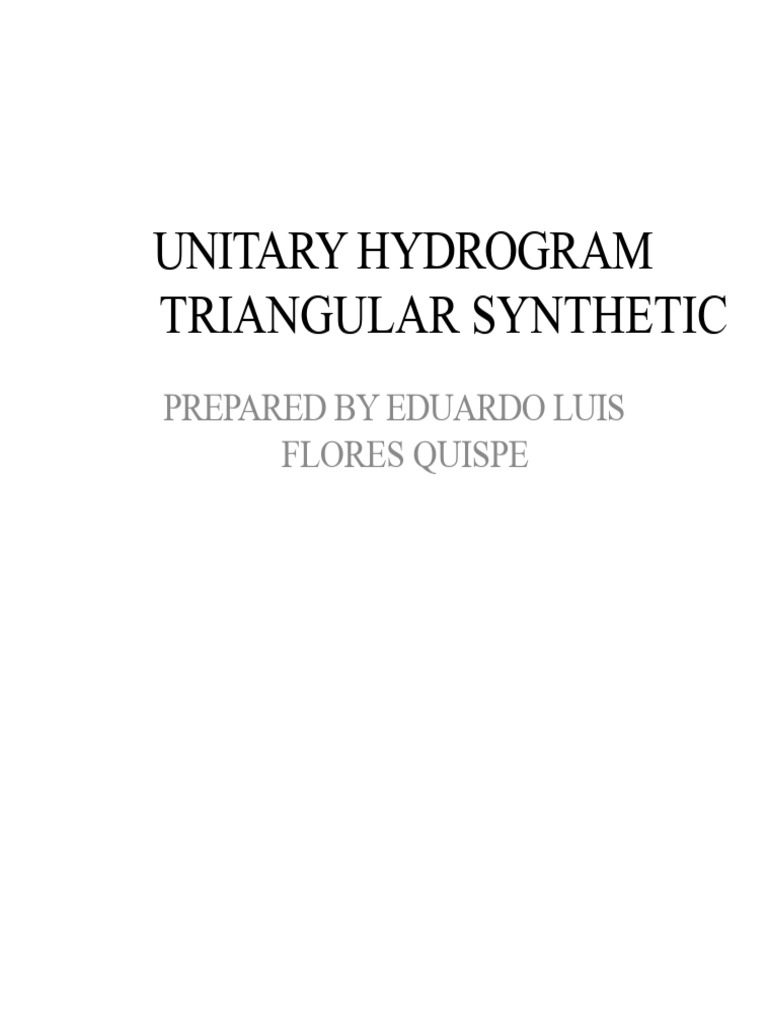 Class 6 Synthetic Hydrograph | PDF