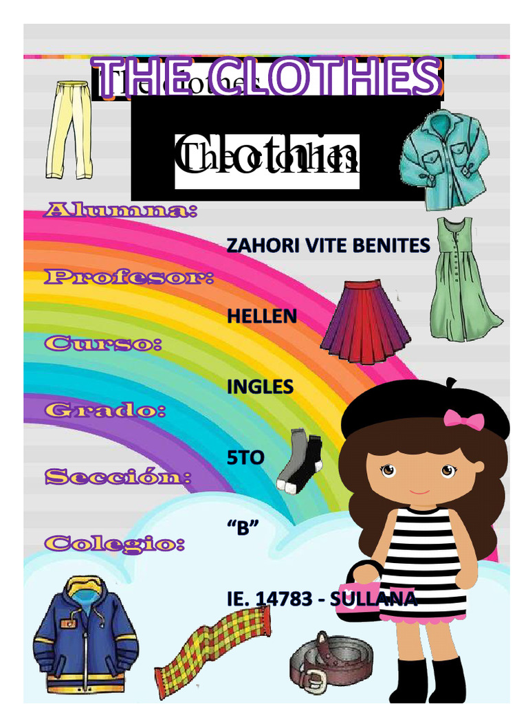 CLOTHING ALBUM IN SPANISH AND ENGLISH | PDF