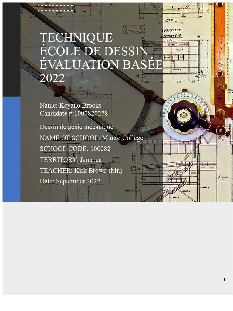 Dessin Technique SBA Keyano Brooks 2023 | PDF | Dessin technique ...