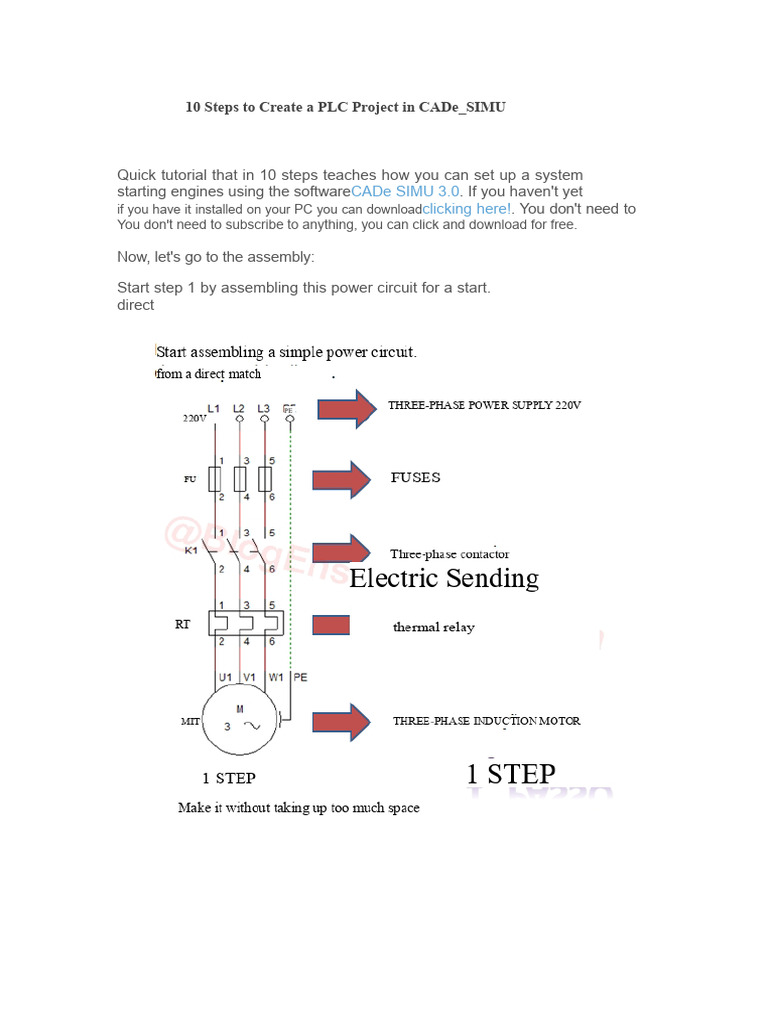 10 Steps to PLC Project in CADe SIMU | PDF | Programmable Logic ...
