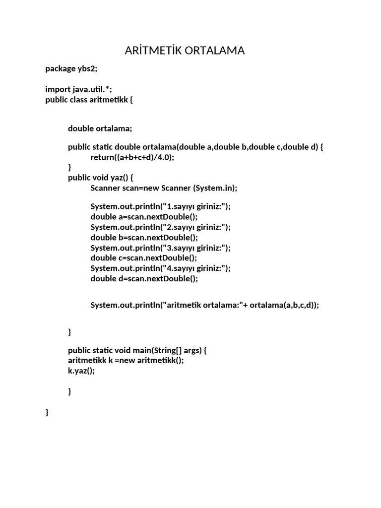 Java Arithmetic and Harmonic Averages | PDF | Computer Programming ...