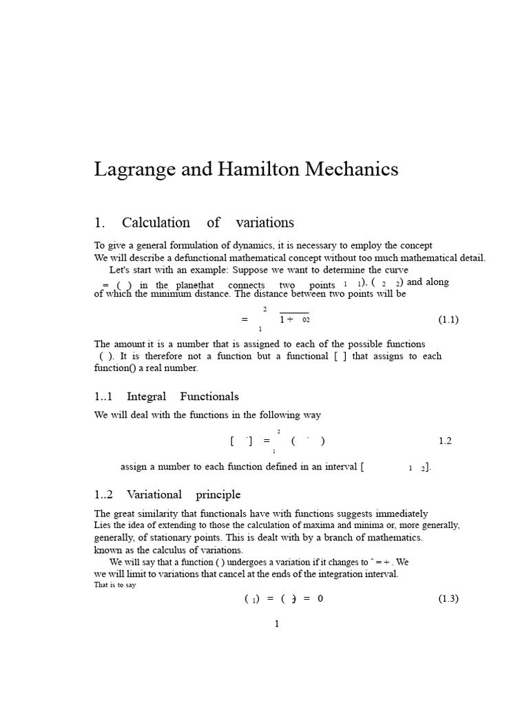 Lagrangian and Hamiltonian Mechanics | PDF | Lagrangian Mechanics ...