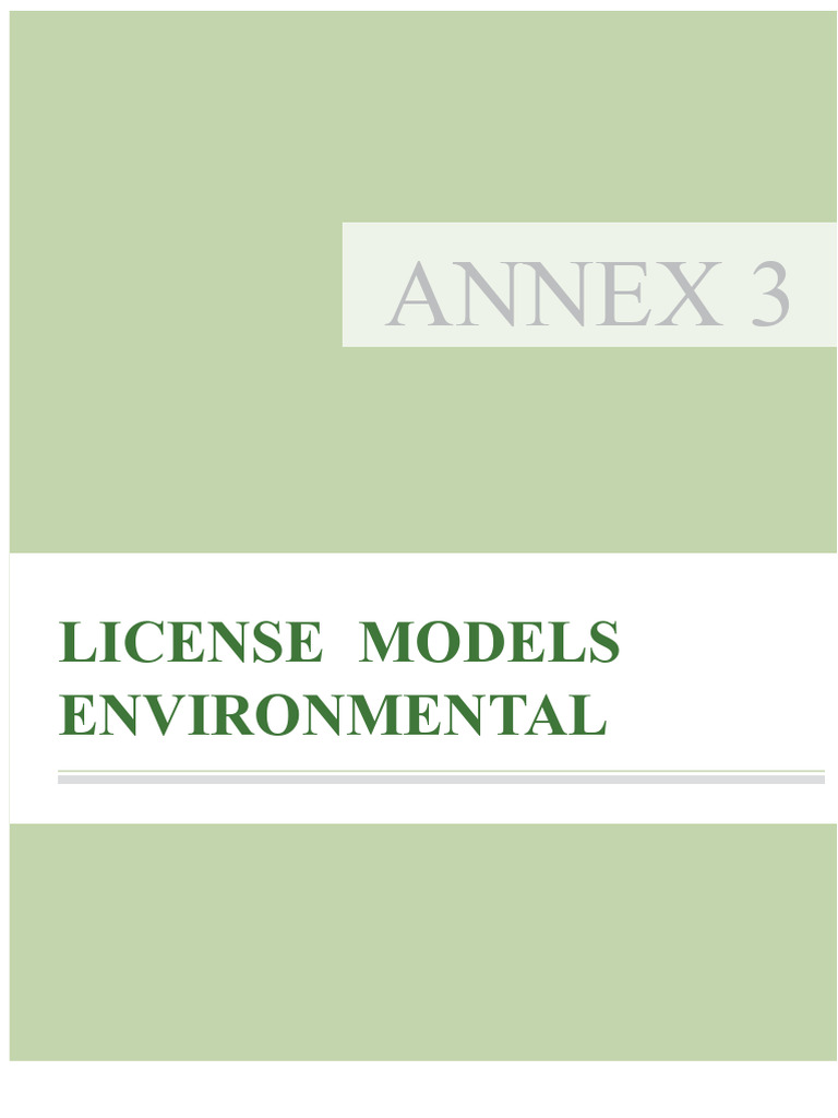 Environmental License Models Overview | PDF | Regulatory Compliance ...