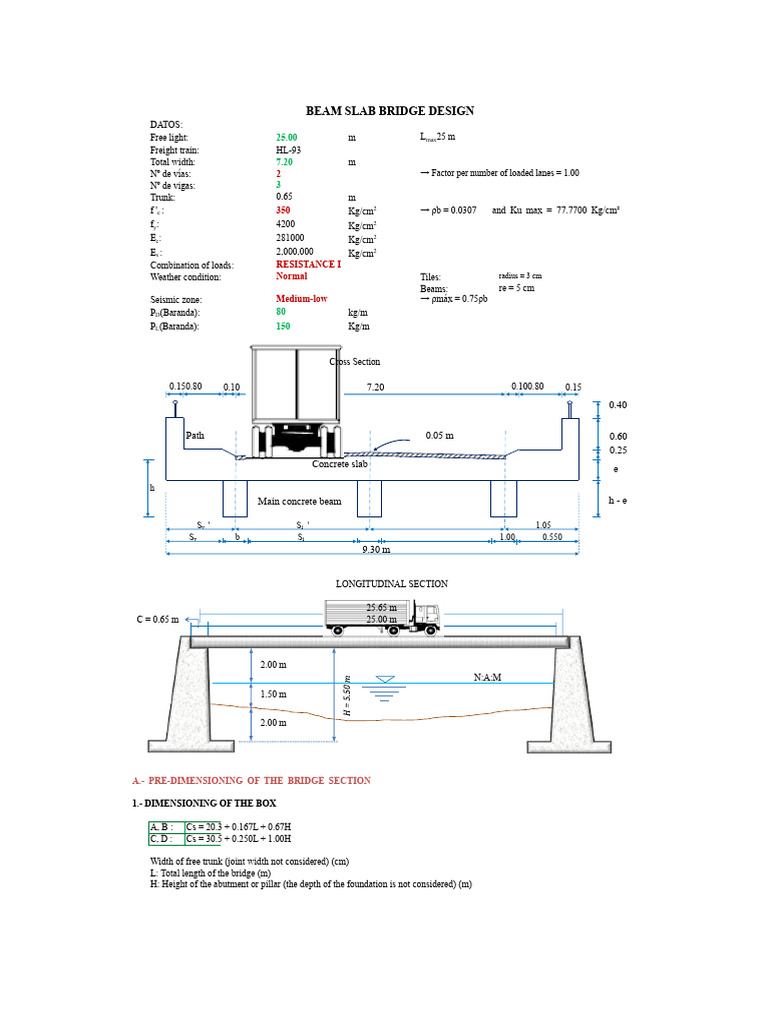 Final Beam-Slab Bridge Design | PDF | Beam (Structure) | Bridge
