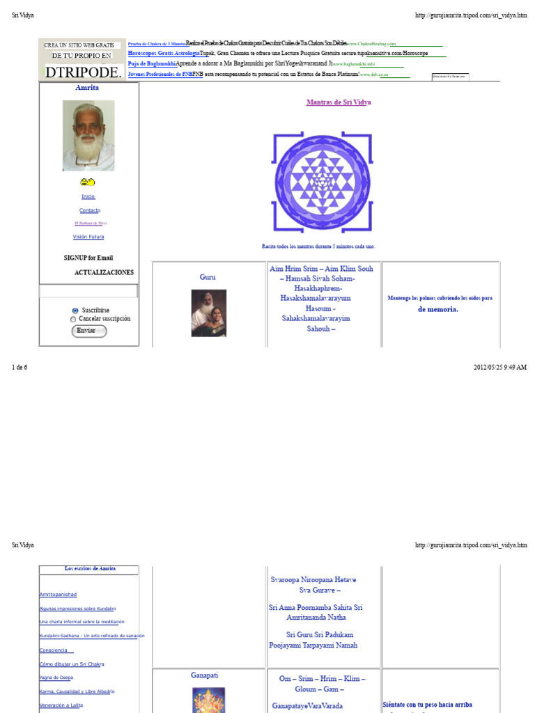 Mantra de Sri Vidya Devipura | PDF | Religiones indias | Āstika