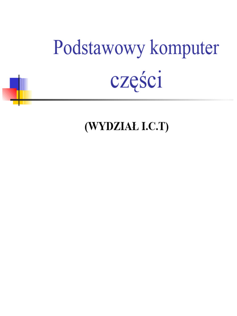 Podstawowe Elementy Komputera | PDF