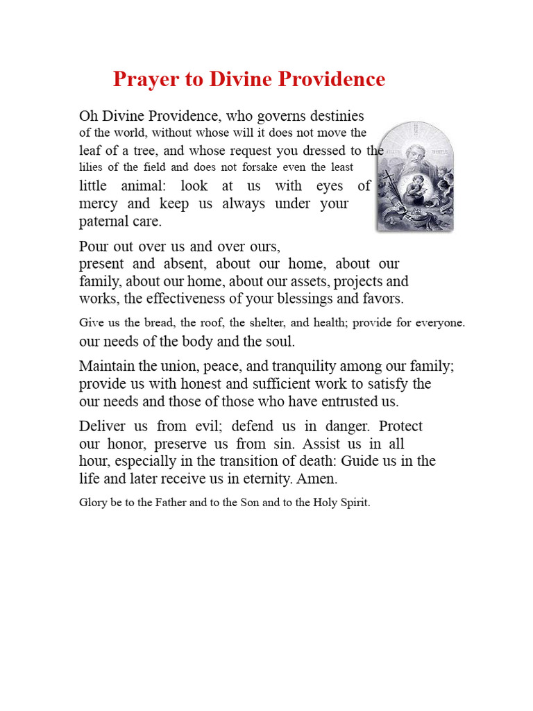 Prayer for Divine Providence Guidance | PDF
