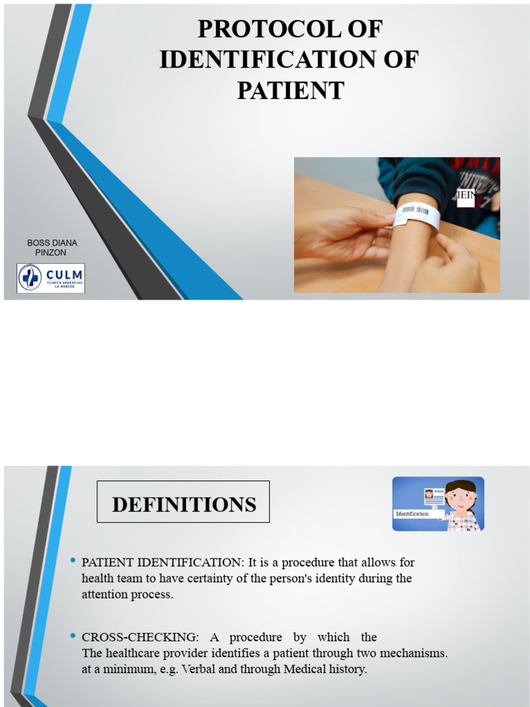 Patient Identification Slides | PDF