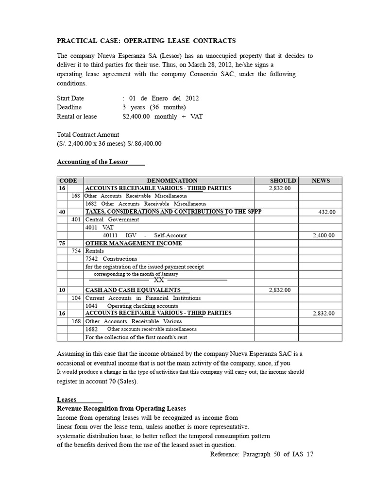 Practical Case Leases | PDF | Lease | Accounts Payable