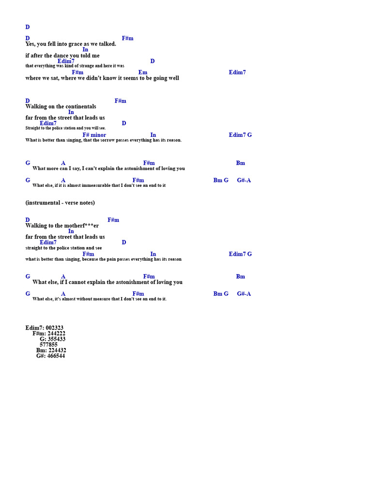 Song Lyrics and Chord Progressions | PDF