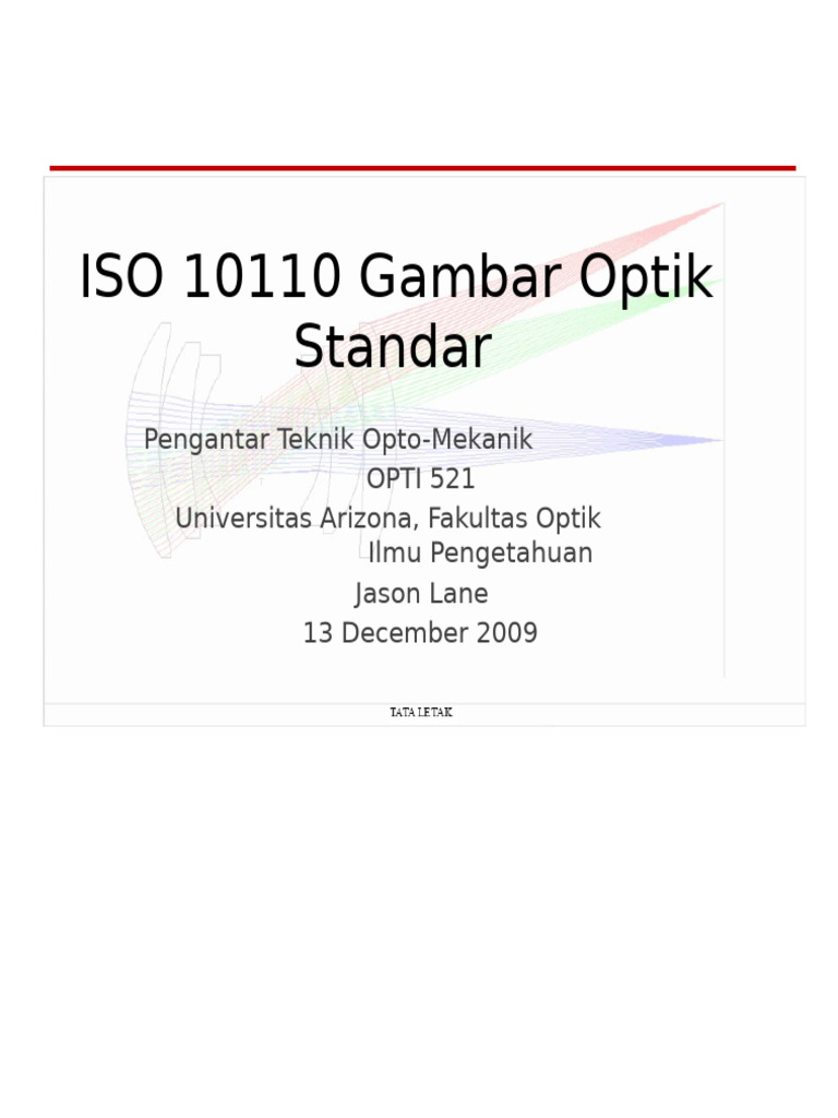 Panduan Standar ISO 10110 Optik | PDF