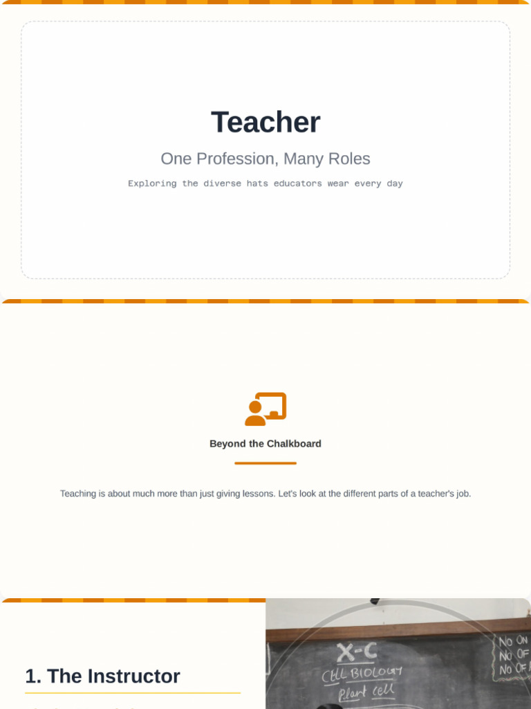 Teacher - One Profession, Many Roles | PDF