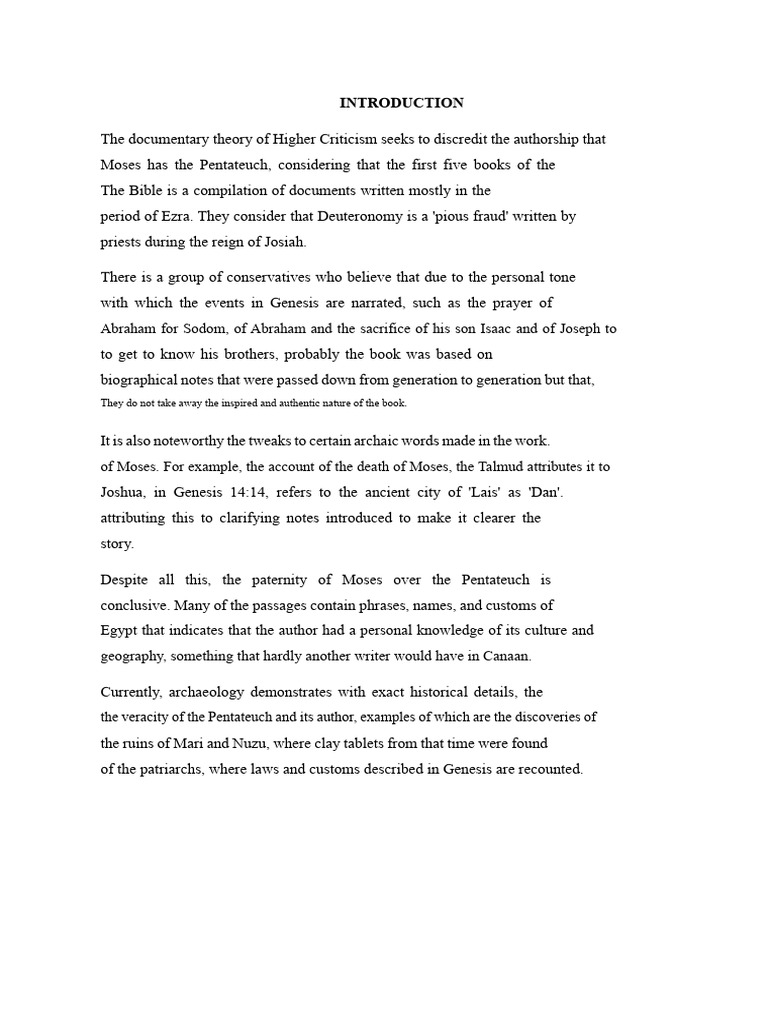 The Higher Criticism | PDF | Book Of Genesis | Torah