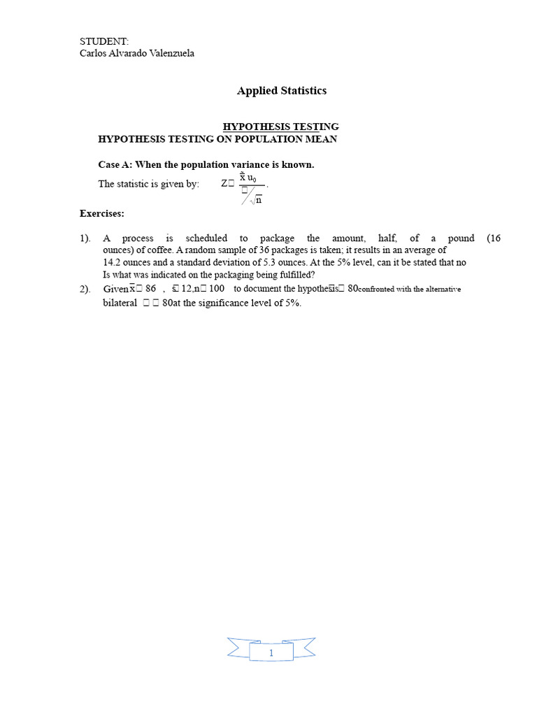 Solved Problems in Statistics | PDF | Statistical Significance | Statistics