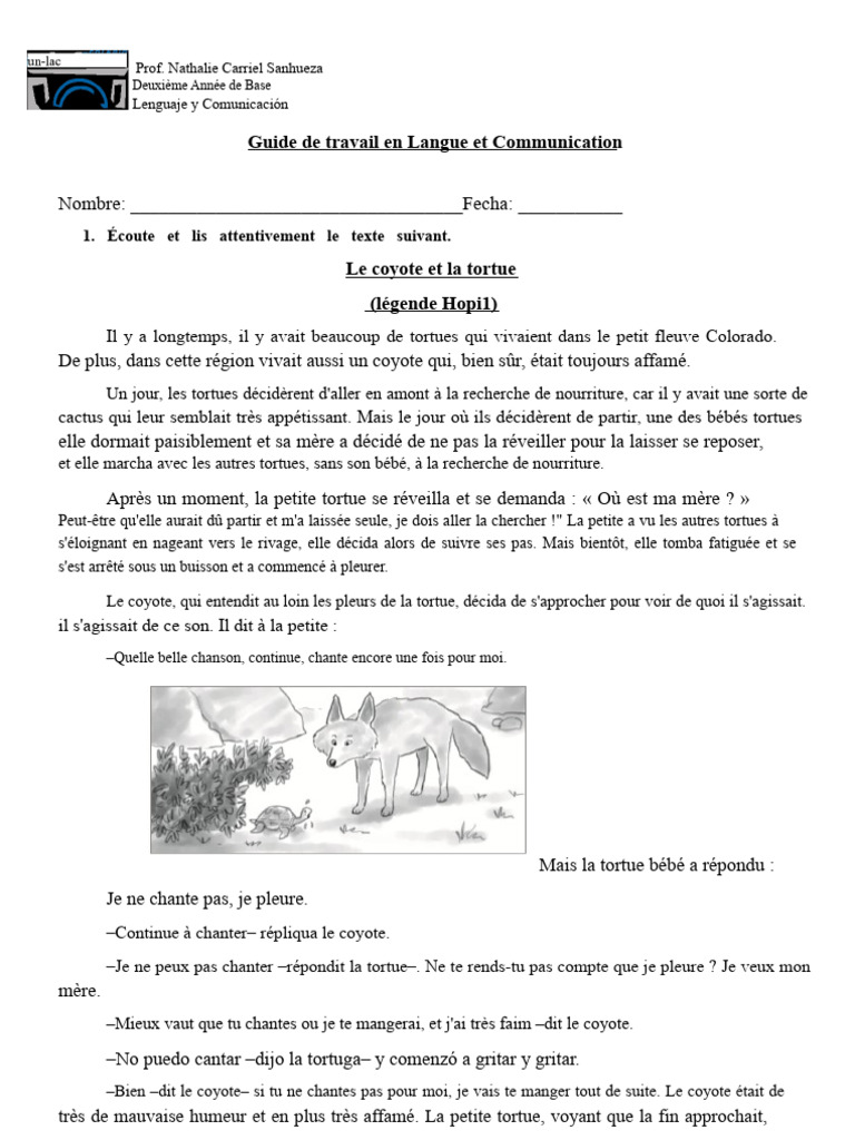 Légende Hopi : Le Coyote et la Tortue | PDF