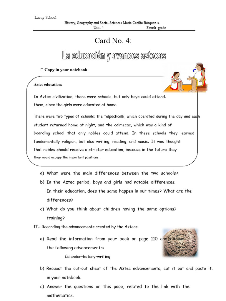 Profile 4 Education of the Aztecs | PDF