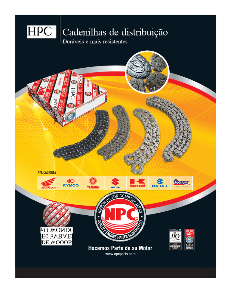 Lista de Aplicações de Correntes de Distribuição de Moto NPC | PDF ...