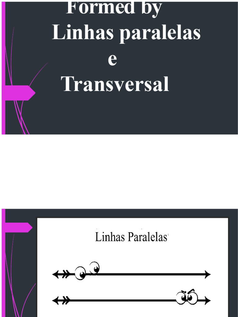 Linhas Paralelas e Transversais: Ângulos | PDF