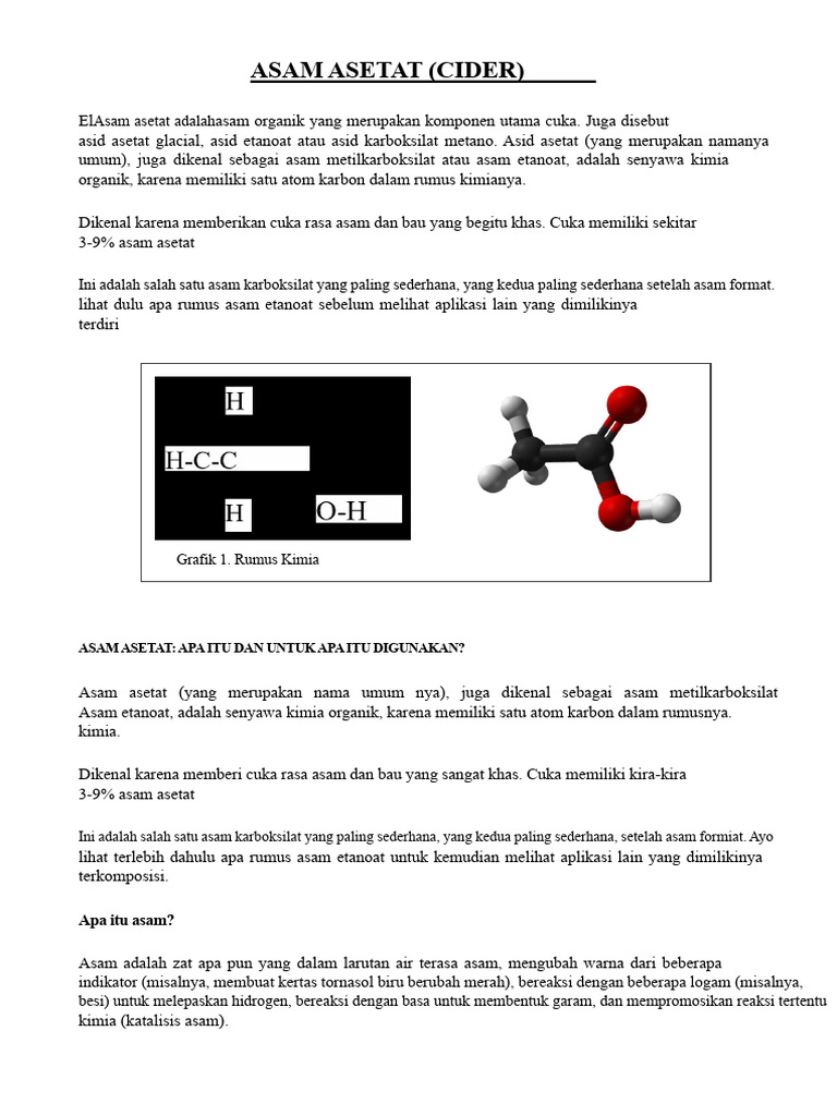 Asam Asetat | PDF