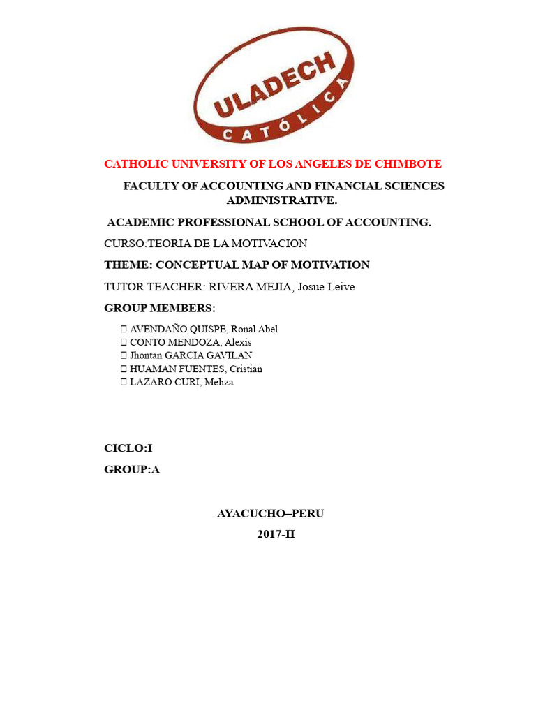 Conceptual Map of Motivation | PDF | Motivational | Motivation